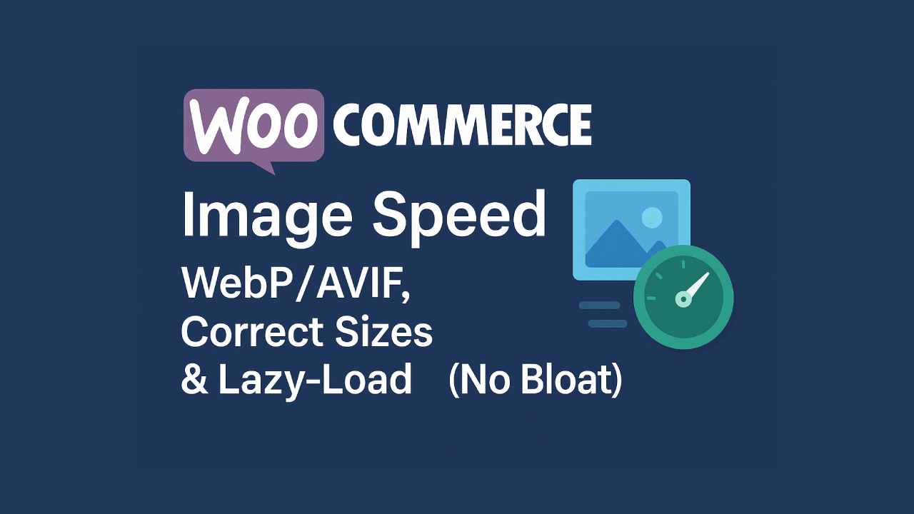 WooCommerce Image Speed: WebP/AVIF, Correct Sizes & Lazy-Load (No Bloat ...
